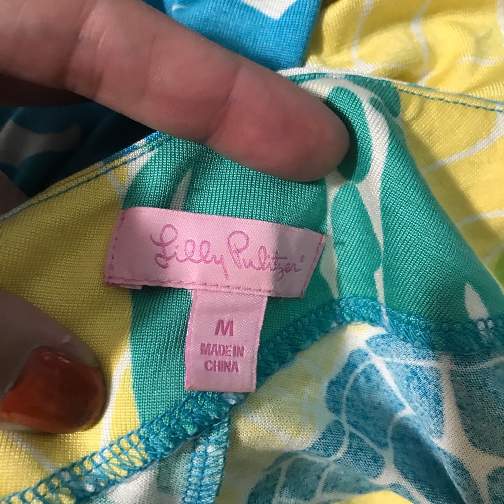 Lilly Pulitzer Whitaker Dress Lagoon Szm - Gem
